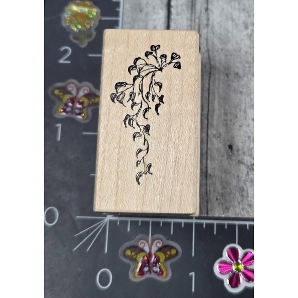 Office | Art Impressions Leafy Ivy Corner C174 1998 Rubber Stamp Wood ...